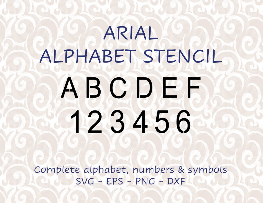 Bold Modern Letter Vector Stencil Complete Alphabet Upper/lowercase ...