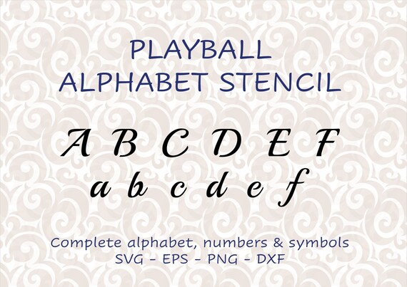 Alphabet Letter Stencil Vector Image SVG Files for Cutting | Etsy