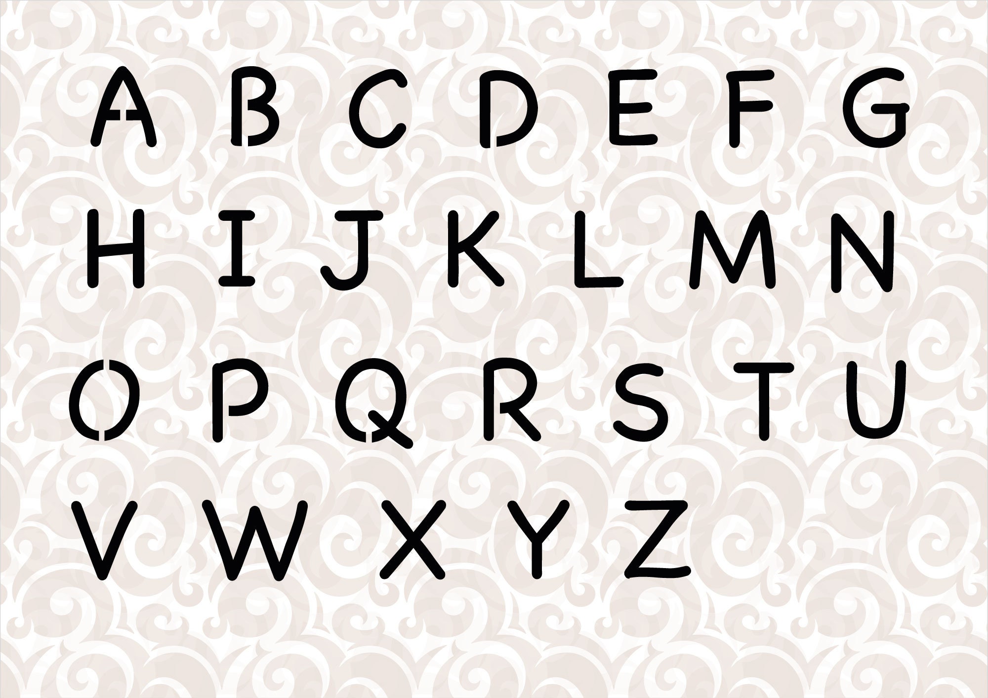 Alphabet Letter Stencil Vector Image SVG Files for Cutting - Etsy
