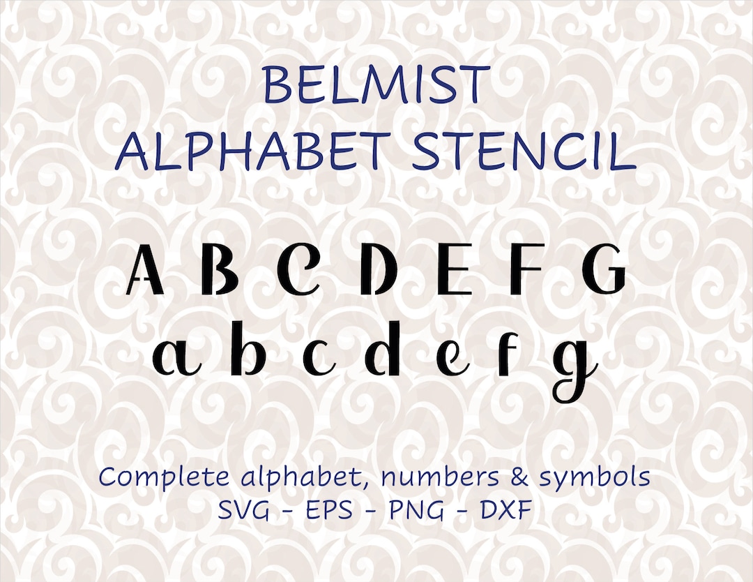 Bold Display Letter Vector Stencil With Complete Alphabet of Upper ...
