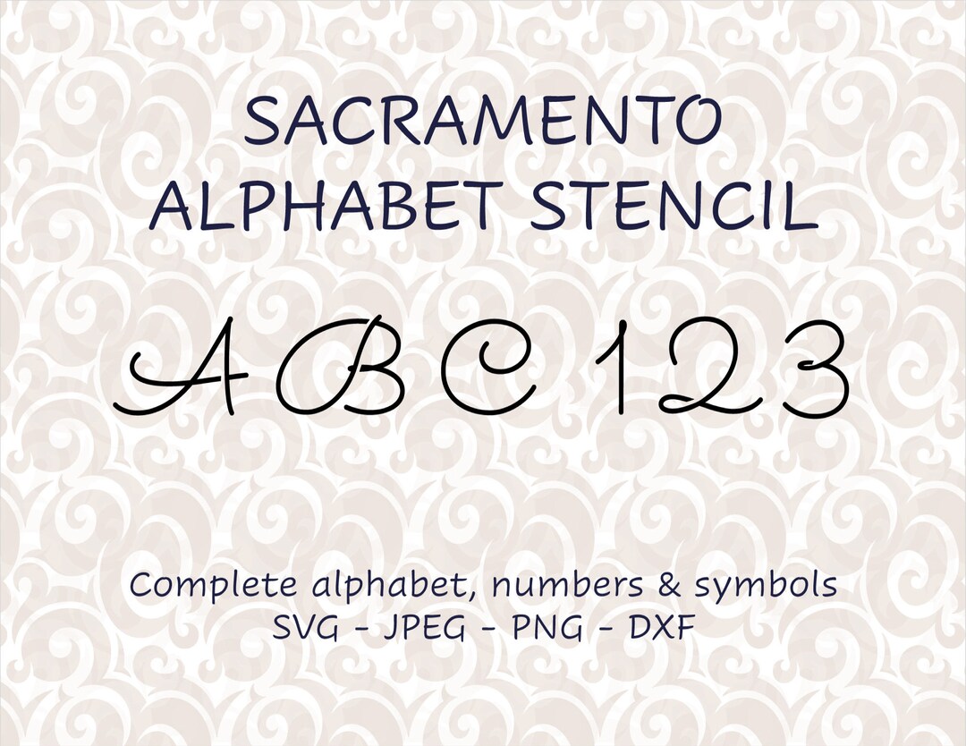 Fancy Italic Letter Vector Stencil With Complete Alphabet Upper ...