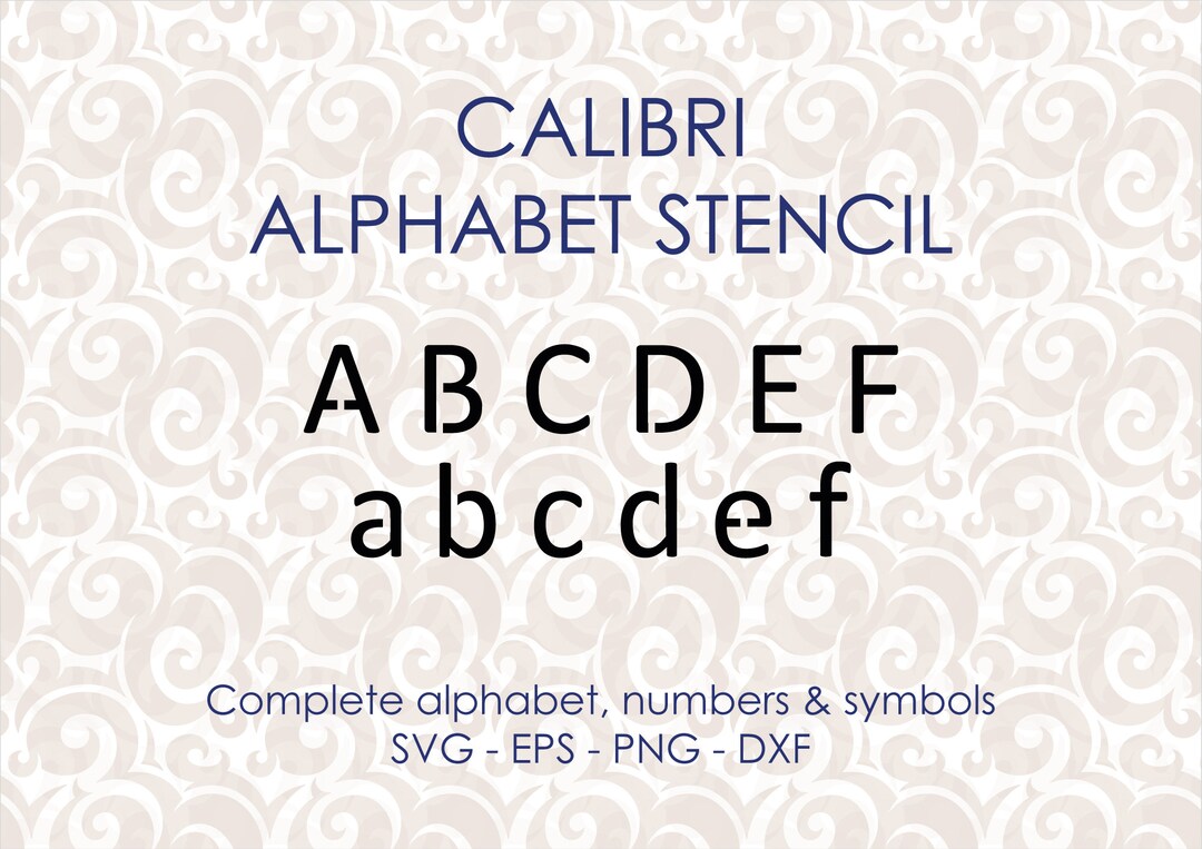 Bold Modern Letter Vector Stencil Complete Alphabet Upper/lowercase ...