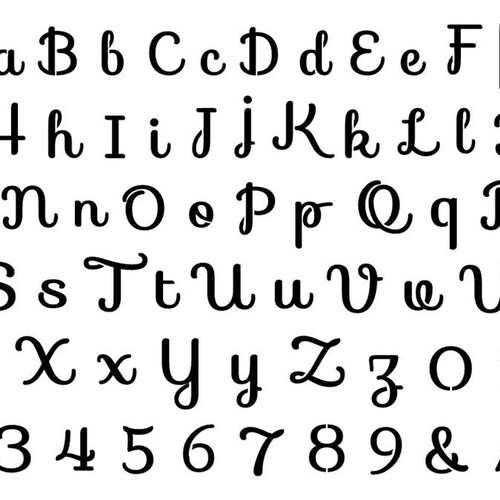 Alphabet Letter Stencil 138 A Z & Numbers Various Sizes - Etsy