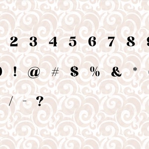 Bold Modern Letter Vector Stencil Complete Alphabet Upper/lowercase ...