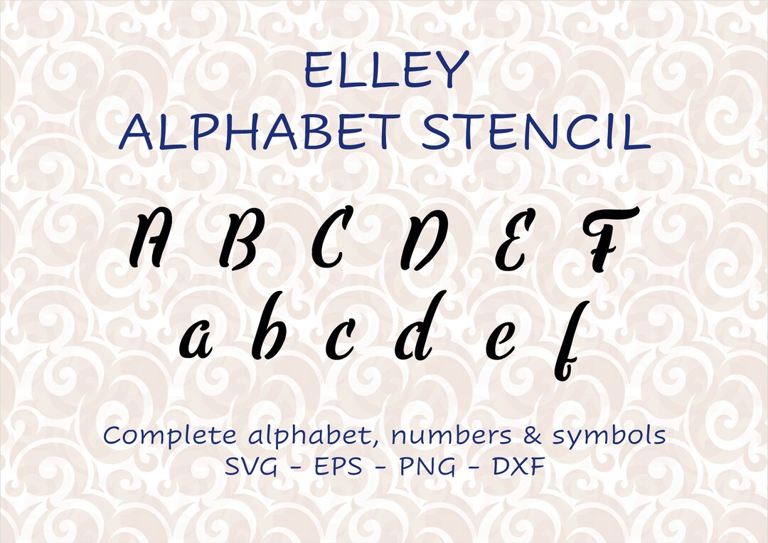 Alphabet Letter Stencil Vector Image SVG Files for Cutting - Etsy