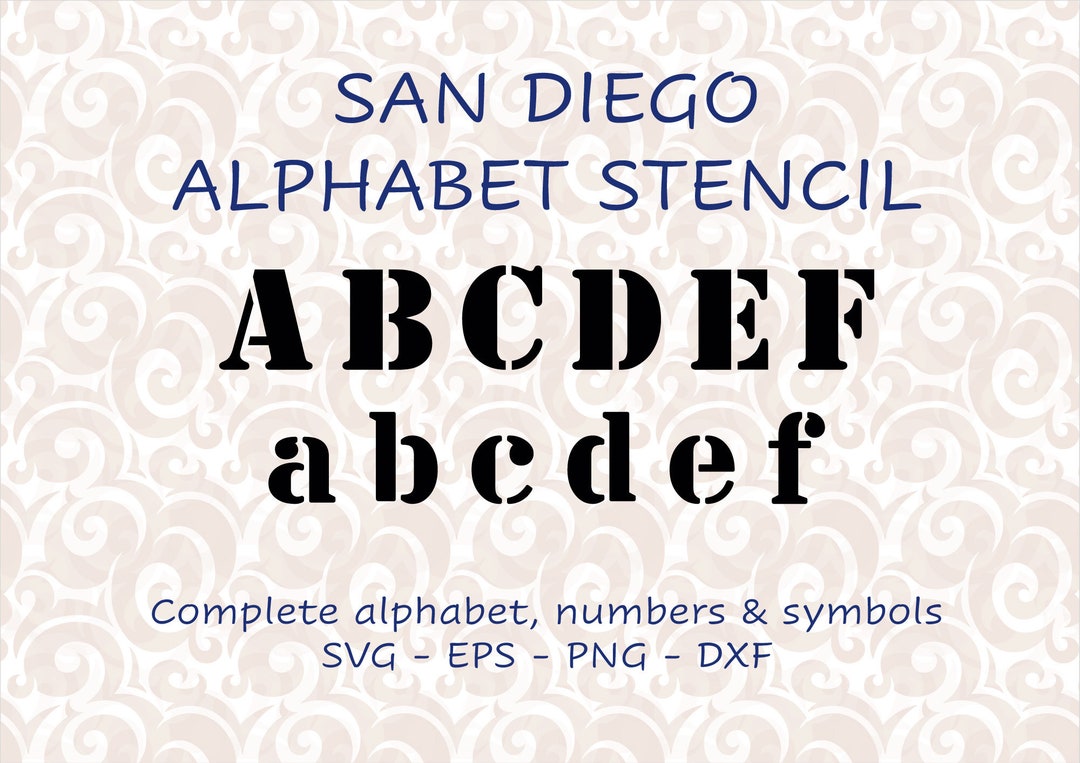 Alphabet Letter Stencil Vector Image SVG Files for Cutting - Etsy