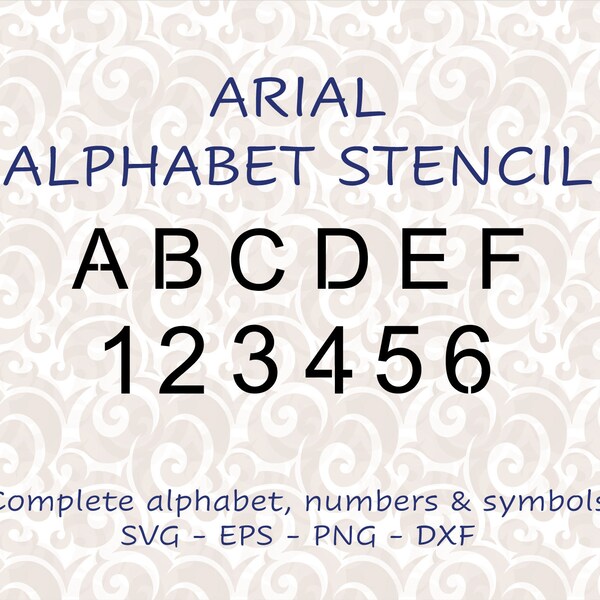 Arial Font Stencil - Etsy