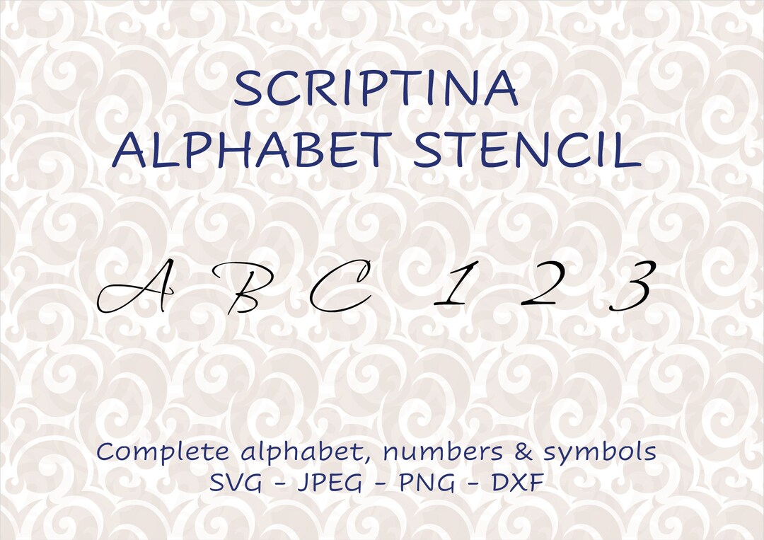 Alphabet Letter Stencil Vector Image SVG Files for Cutting Machines ...