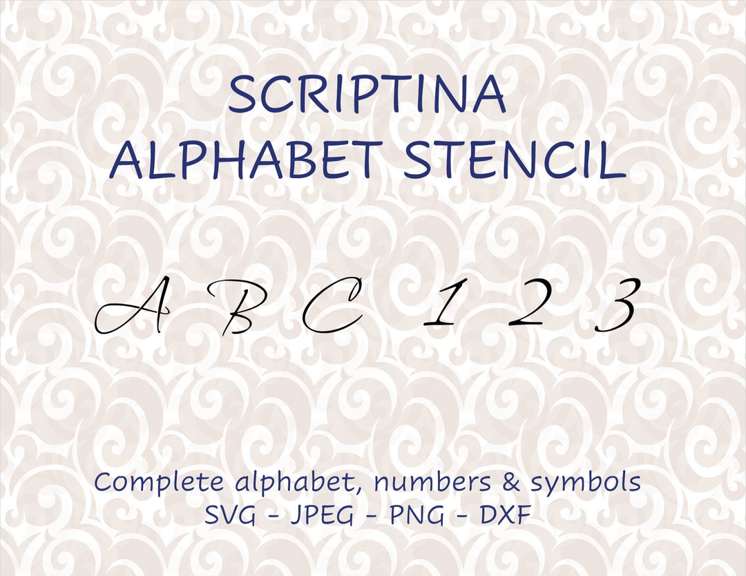 Modern Italic Letter Vector Stencil With Complete Alphabet Upper ...