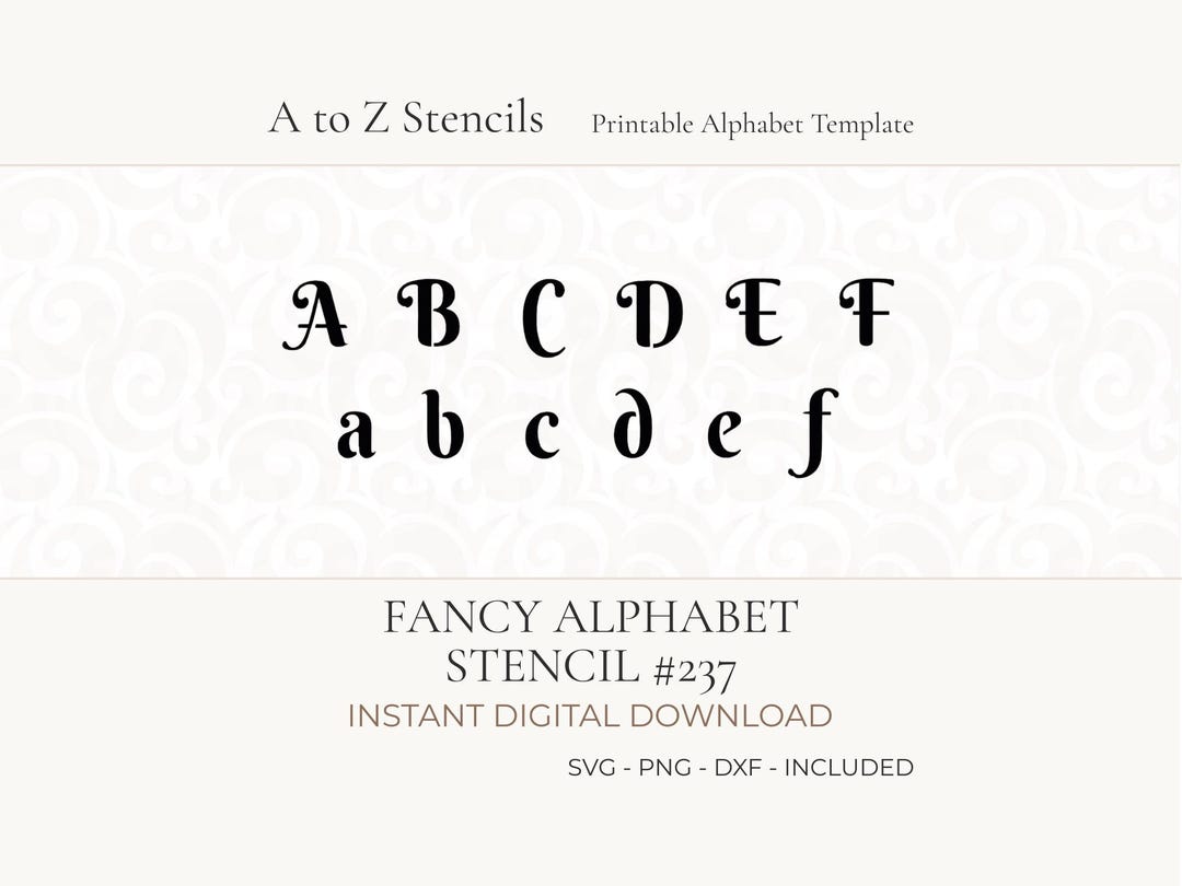 Fancy Stencil Reusable Elegant Digital Download Vector Based Template ...