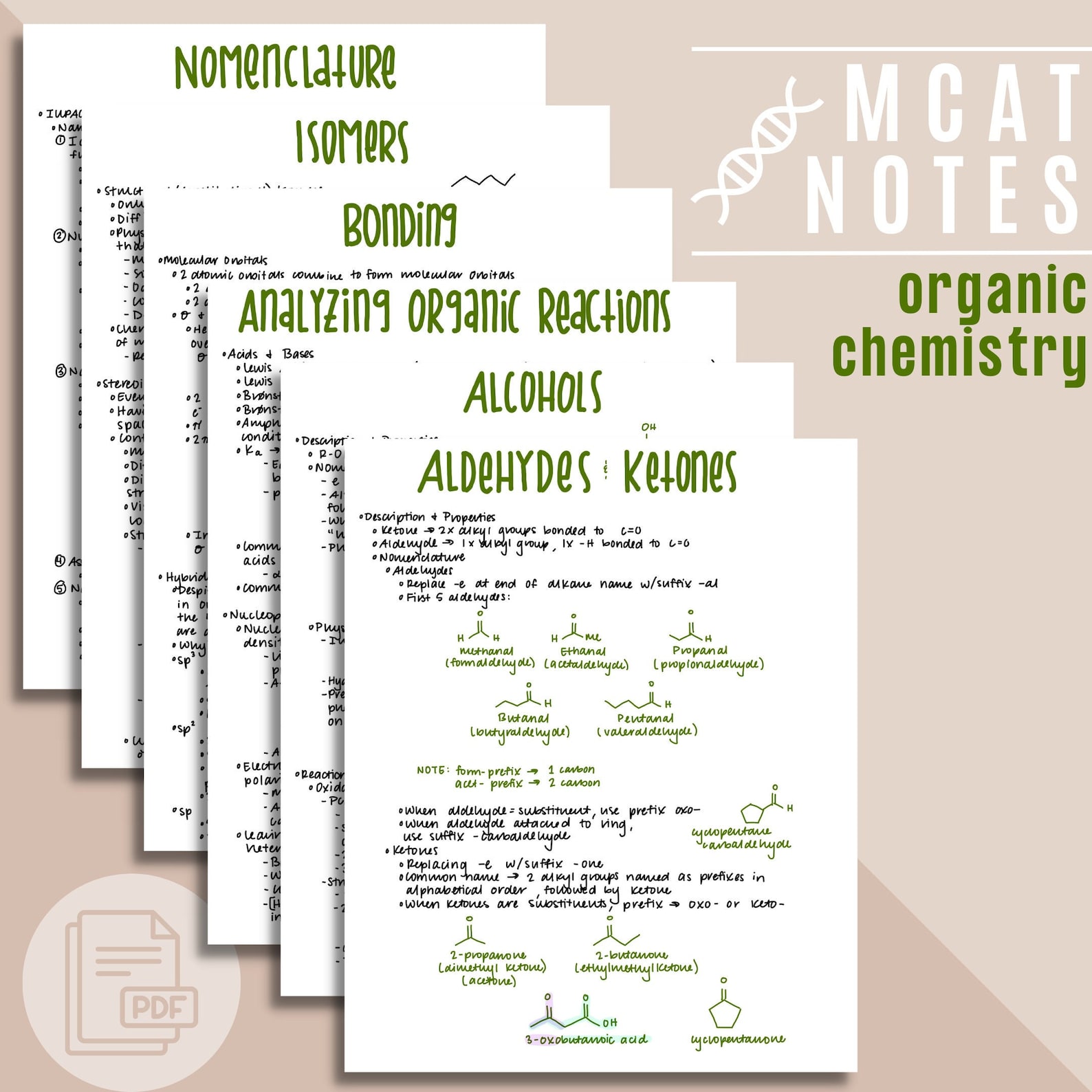 Organic Chemistry MCAT Study Guide - Etsy