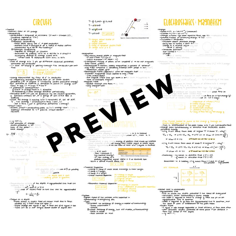 Physics and Math MCAT Study Guide - Etsy