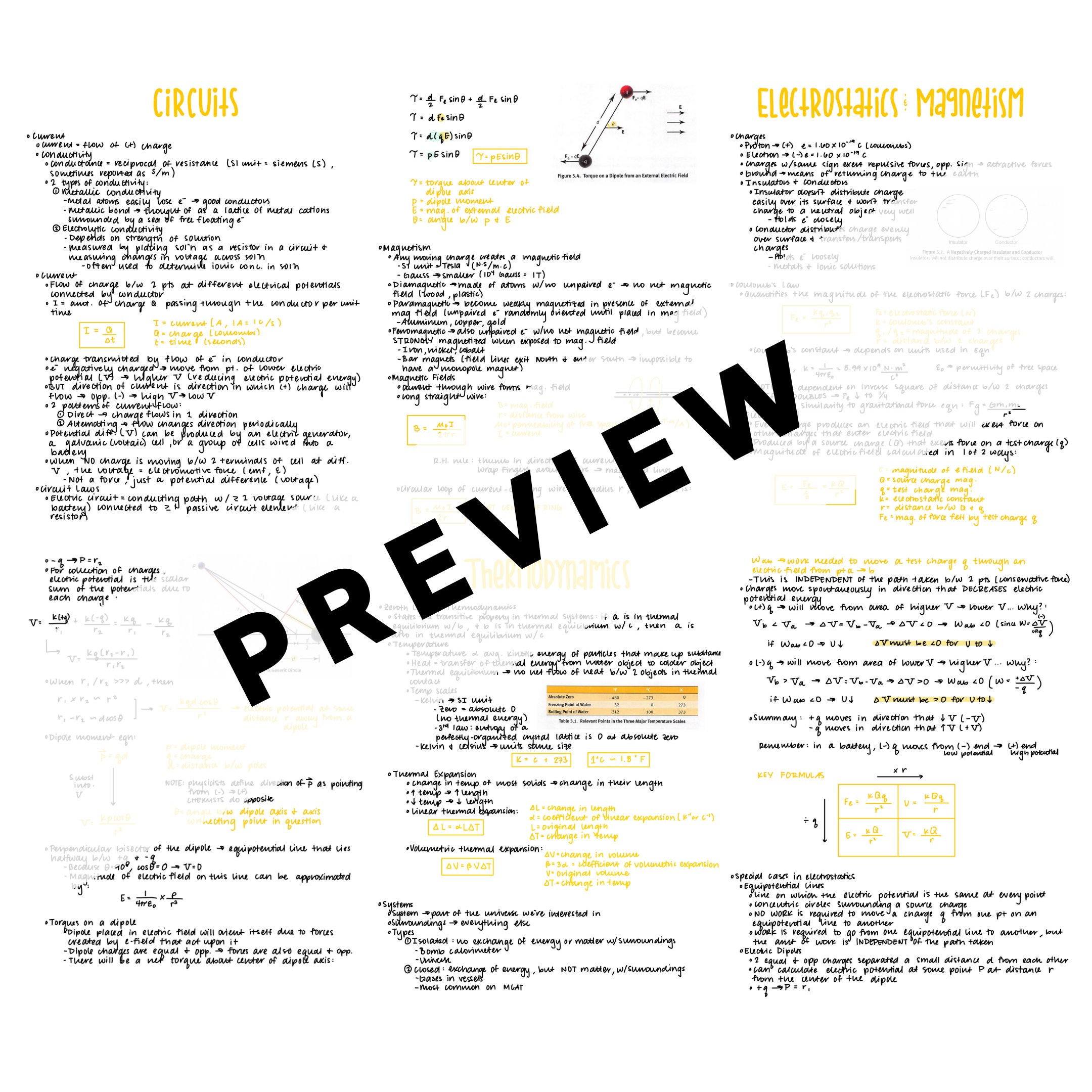 Physics and Math MCAT Study Guide - Etsy