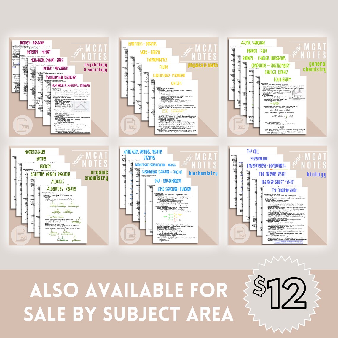Complete MCAT Study Guide - Etsy