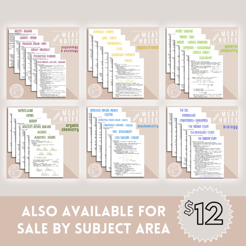 Complete MCAT Study Guide - Etsy