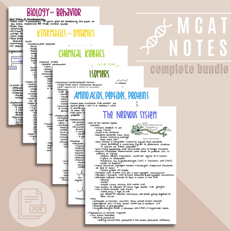 Complete MCAT Study Guide - Etsy