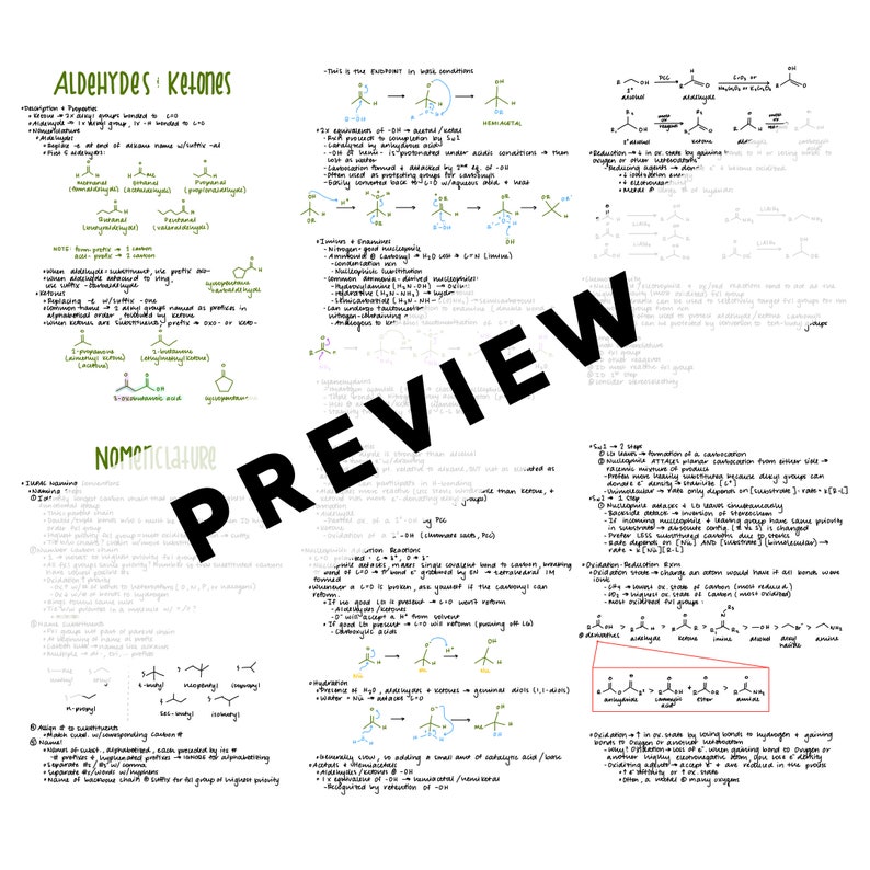 Organic Chemistry MCAT Study Guide - Etsy