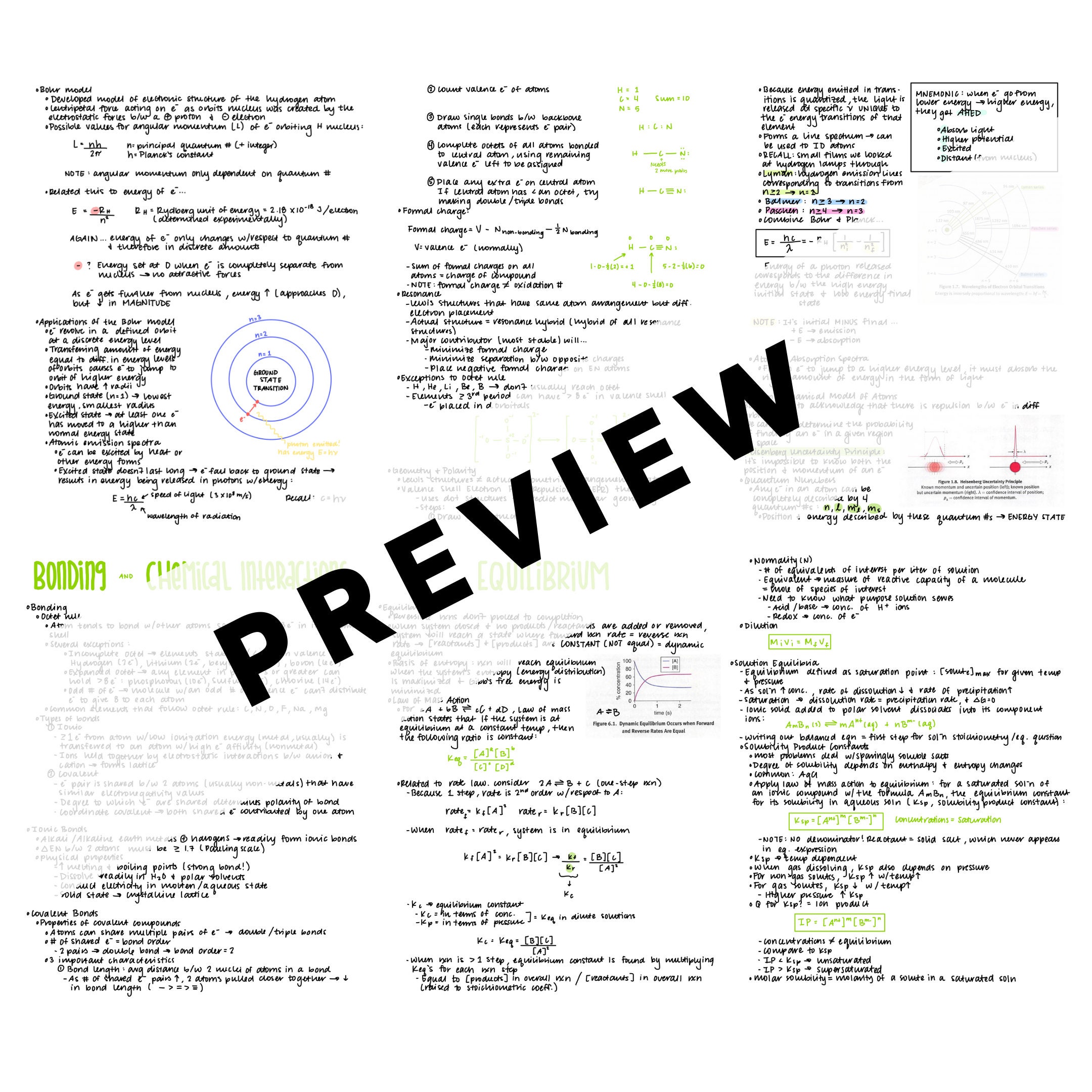 General Chemistry MCAT Study Guide - Etsy