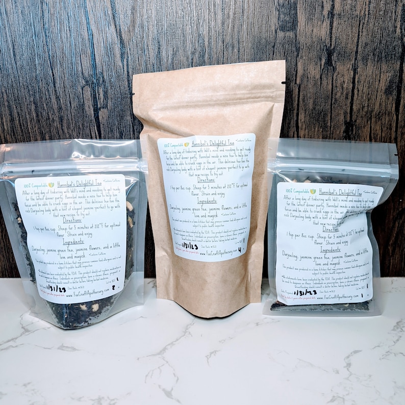 Hannibal's Delightful Tea - Jasmine and Darjeeling - Etsy