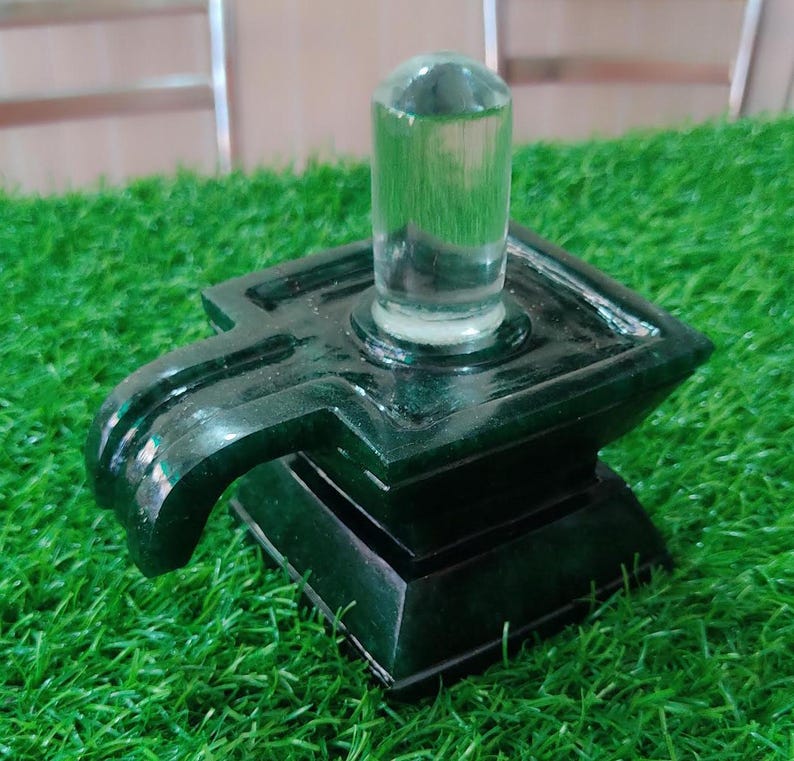 Rare Antique Lord Shiva Shivling Yoni Green Jade Lingam Pure Clear ...