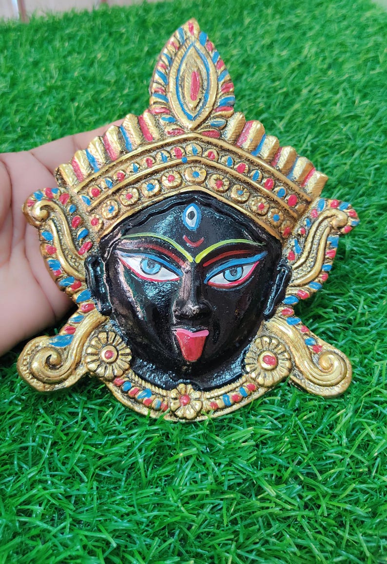Goddess Kali Durga Wall Hanging Mask Statue Divine Protection Figure - Etsy