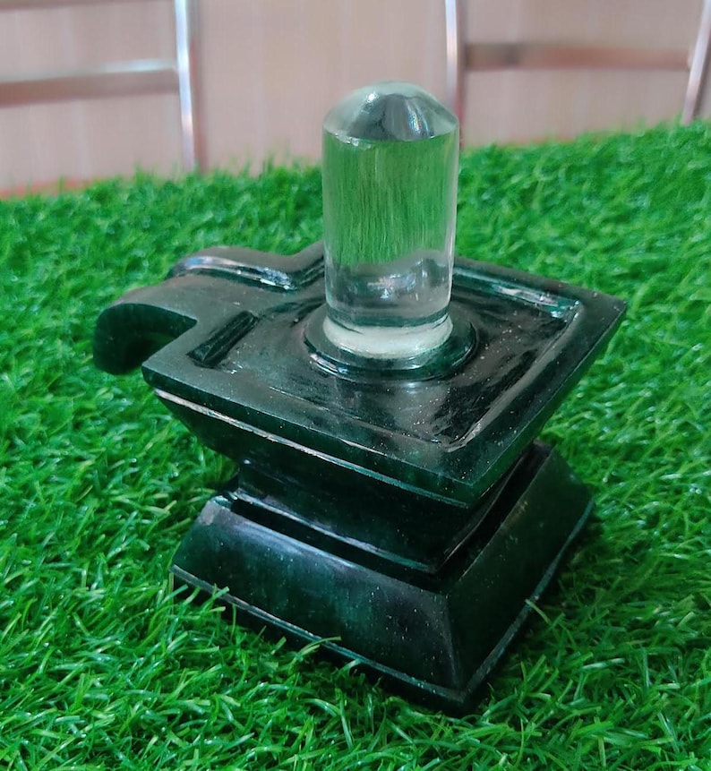 Rare Antique Lord Shiva Shivling Yoni Green Jade Lingam Pure Clear ...