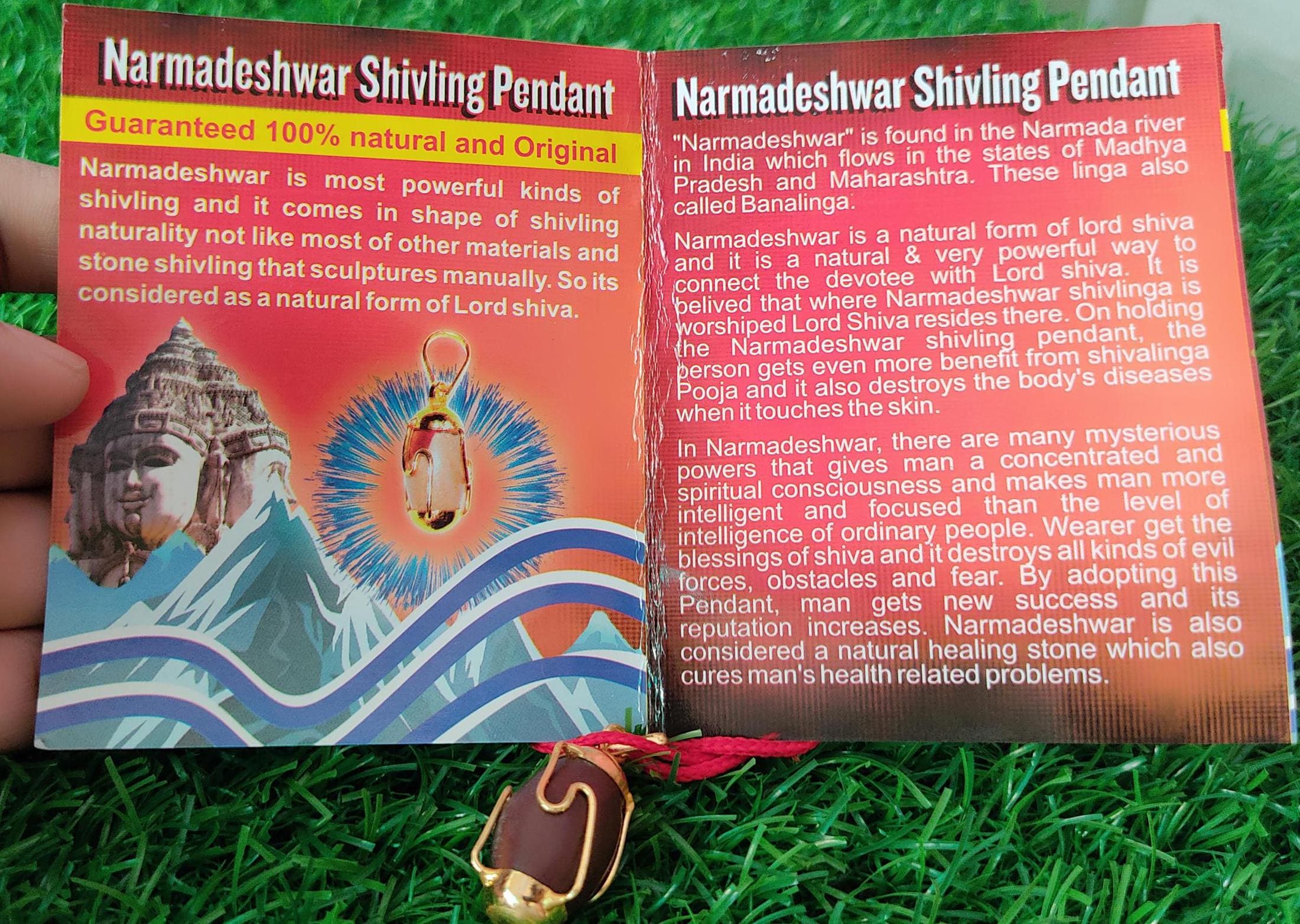 Narmada Shivling Pendant Narmadeshwar Shiv Lingam Locket Stone Pendant ...