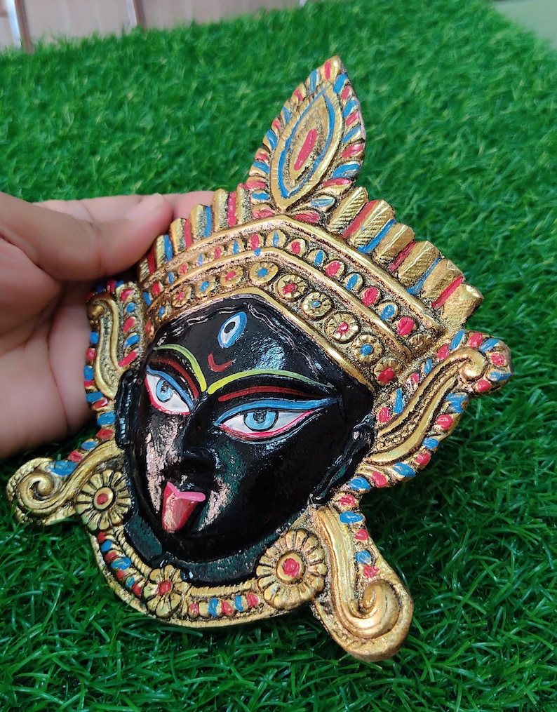 Goddess Kali Durga Wall Hanging Mask Statue Divine Protection Figure - Etsy