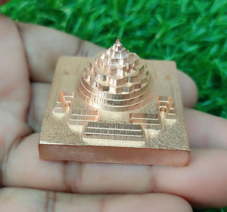 Pure Copper Meru Shri Yantra Ancient Design for Peace Prosperity and ...