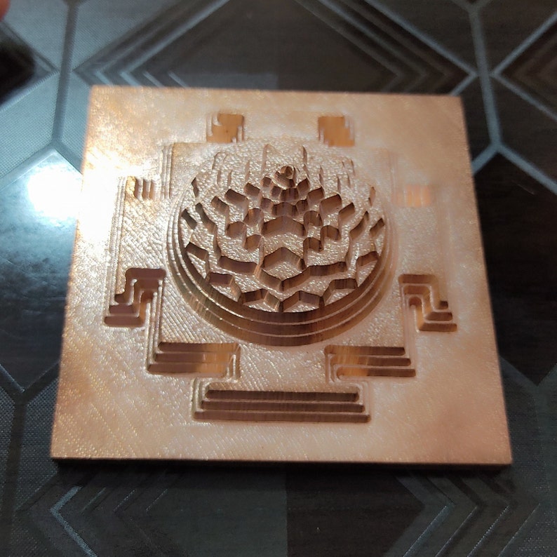 Pure Copper Meru Shri Yantra Ancient Design for Peace Prosperity and ...