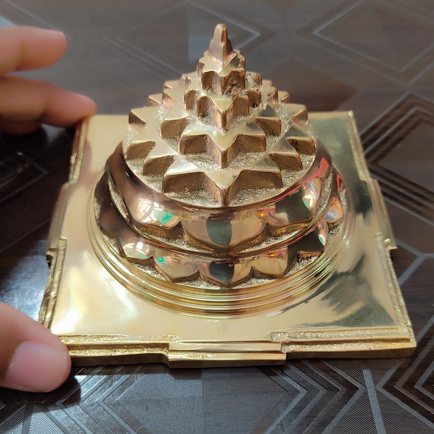 Rare Accurately Design Meru Shri Shree Yantra 4.5 X 4.5 Inch Big Size ...