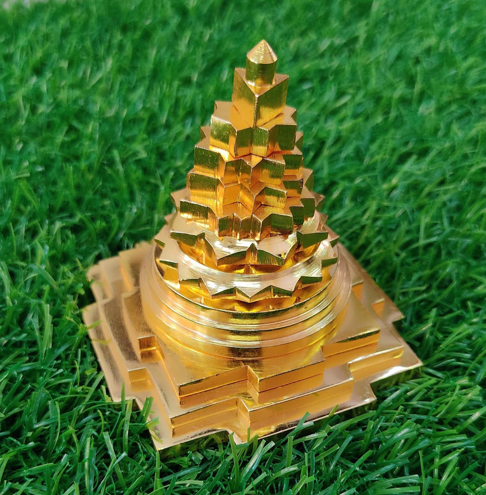 Meru Shri Yantra Hindu Ancient Design Made in Ashtadhatu Metal Gold ...