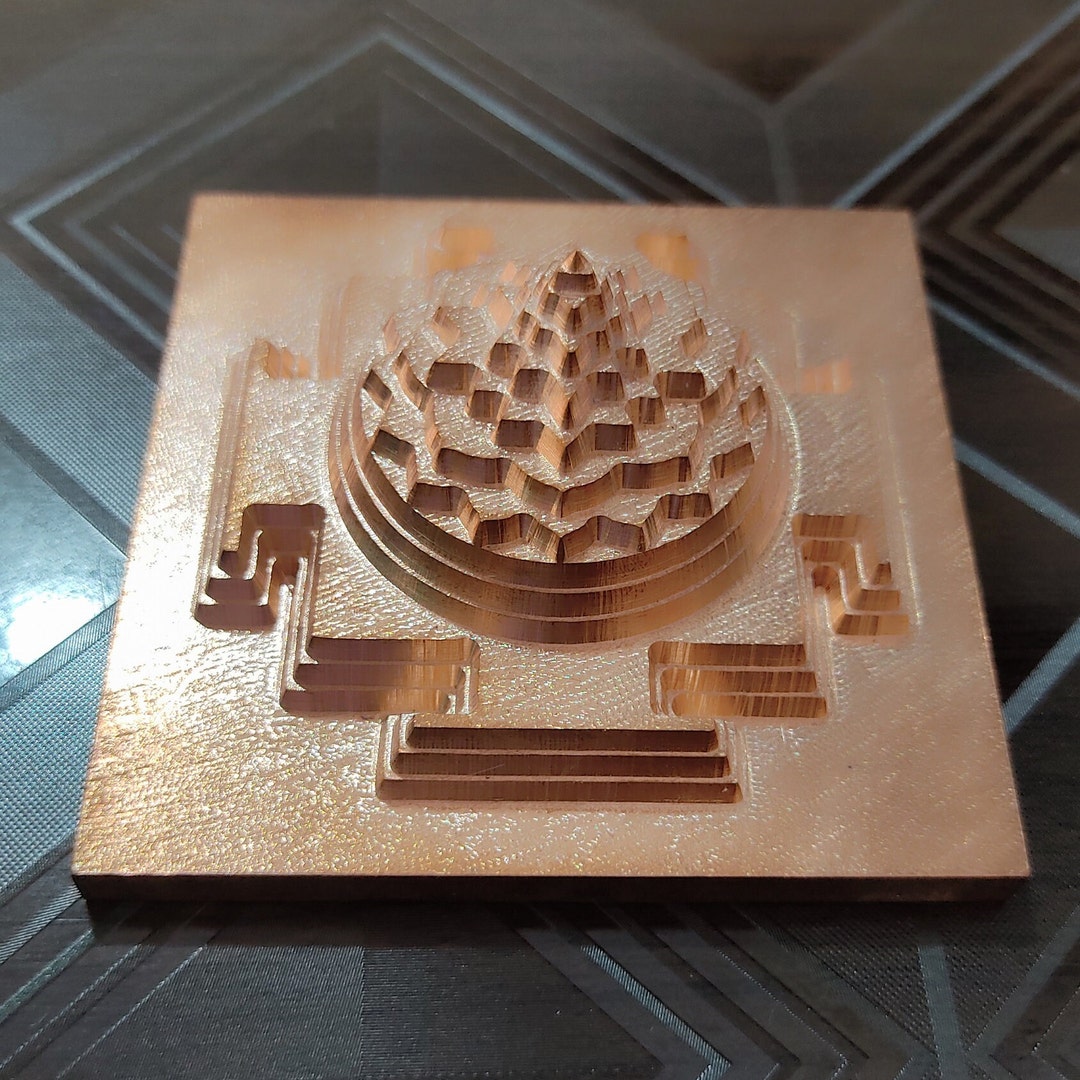 Pure Copper Meru Shri Yantra: Ancient Design for Peace & Prosperity - Etsy
