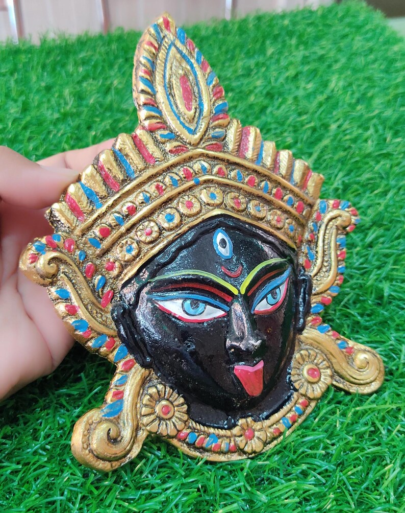 Goddess Kali Durga Wall Hanging Mask Statue Divine Protection Figure - Etsy