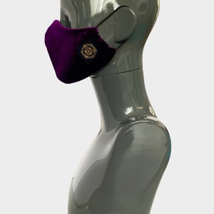 Purple Face Mask Adjustable Face Mask Face Mask Velvet Face Covering ...