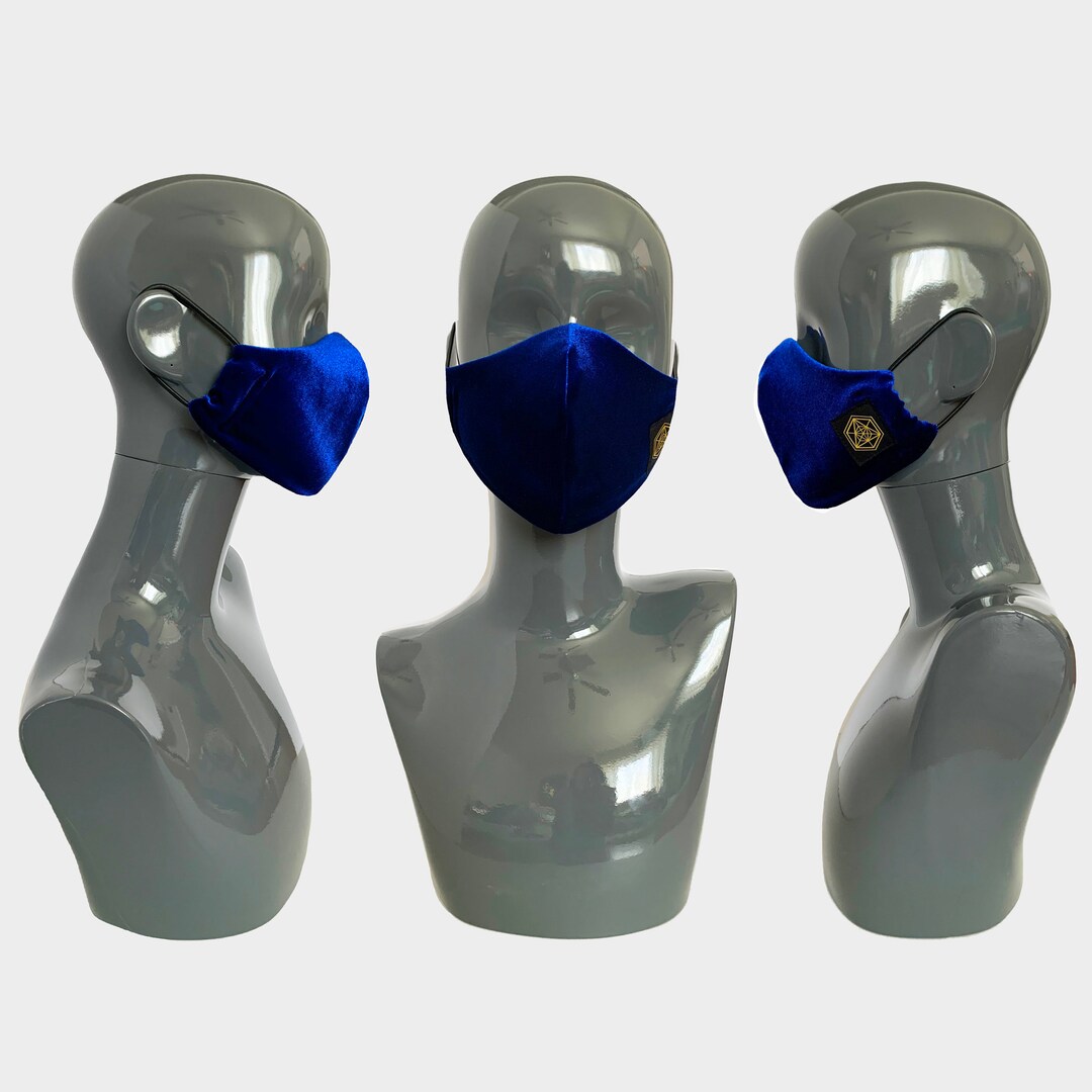 Blue Velvet Face Covering | Reusable Mask | Rave Mask | Face Cover ...