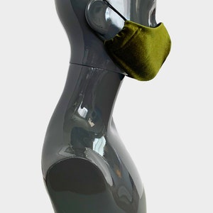 Green Face Mask | Adjustable Face Mask| Face Mask | Velvet Face ...