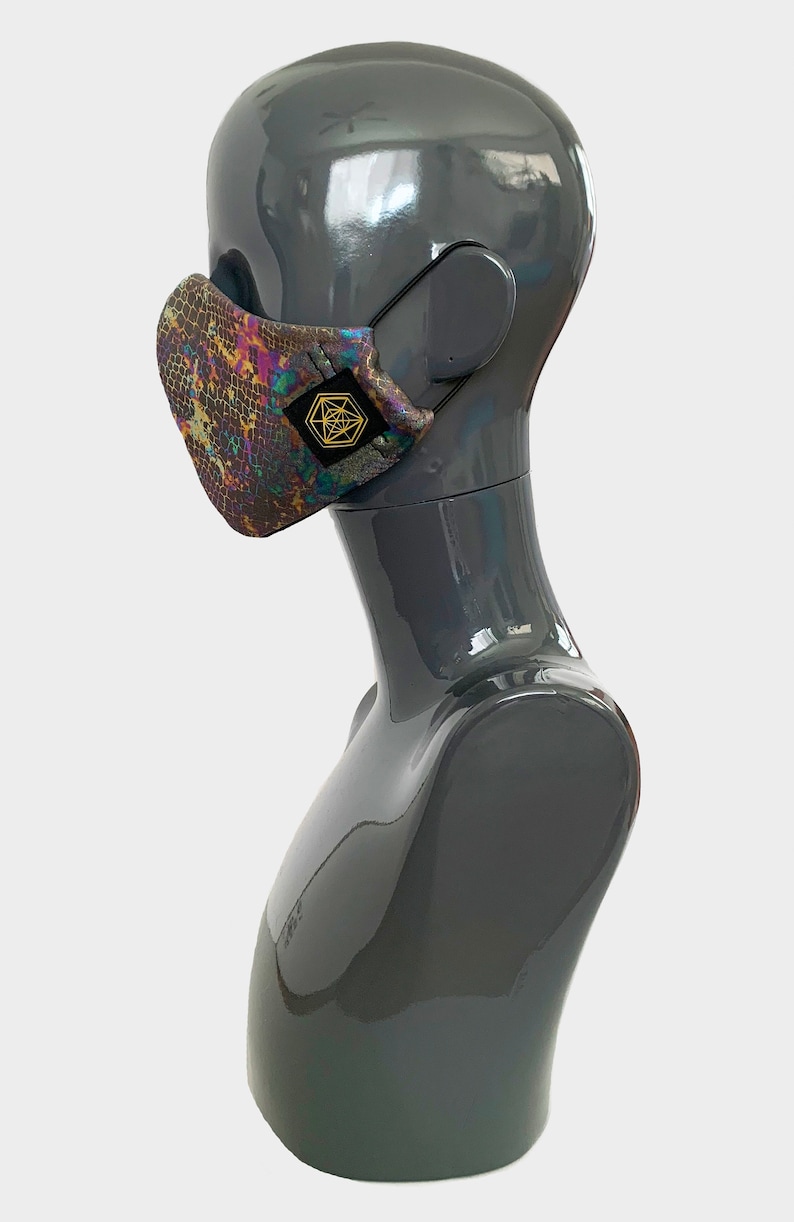 Iridescent Festival Hood | Iridescent Face Mask | Rave Mask | Rave Hood ...