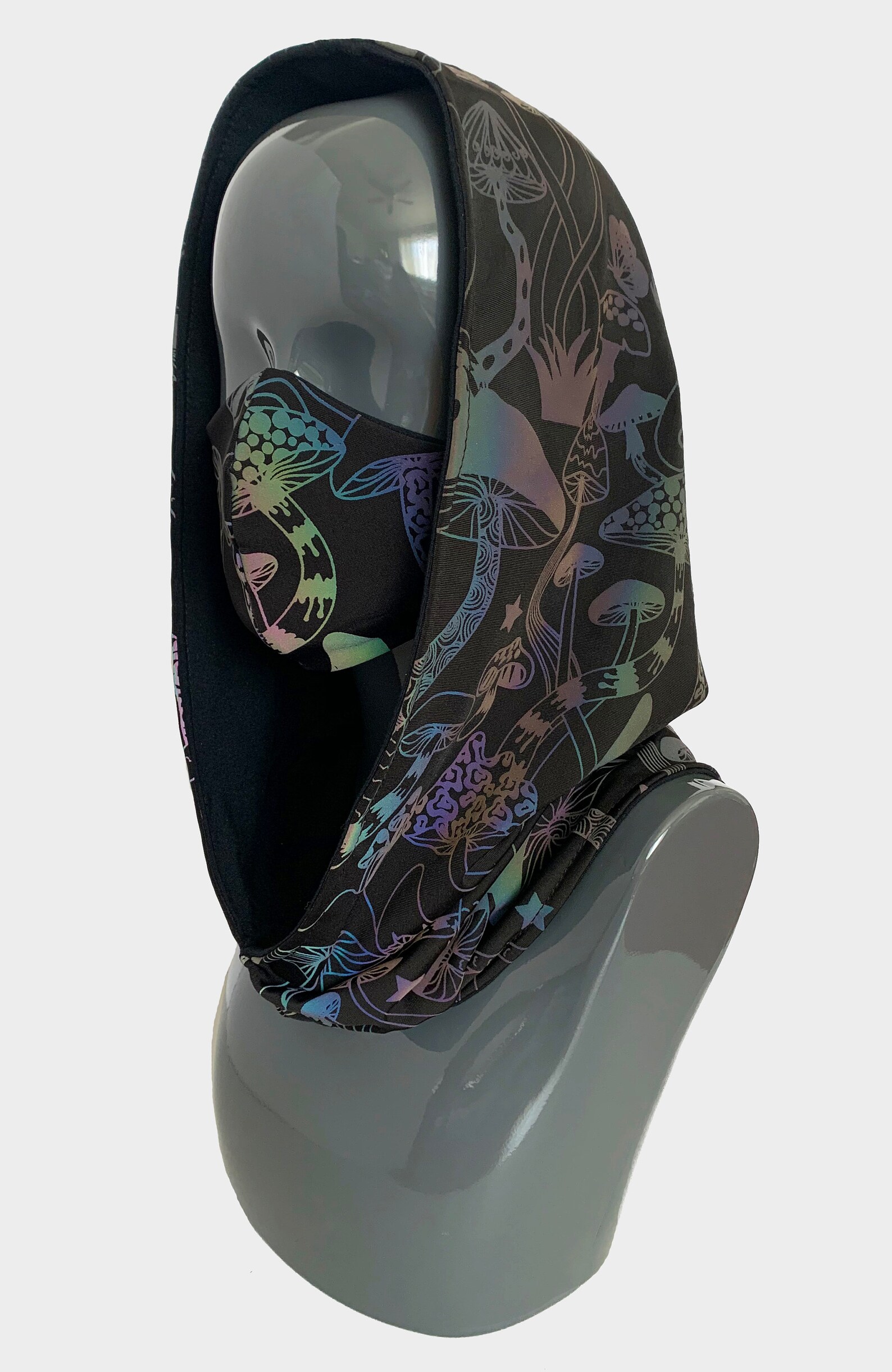Reflective Festival Hood Reversible Mushroom Hood Face - Etsy