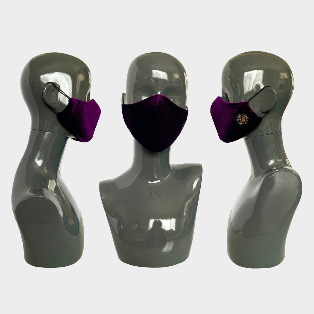 Purple Face Mask | Adjustable Face Mask| Face Mask | Velvet Face ...