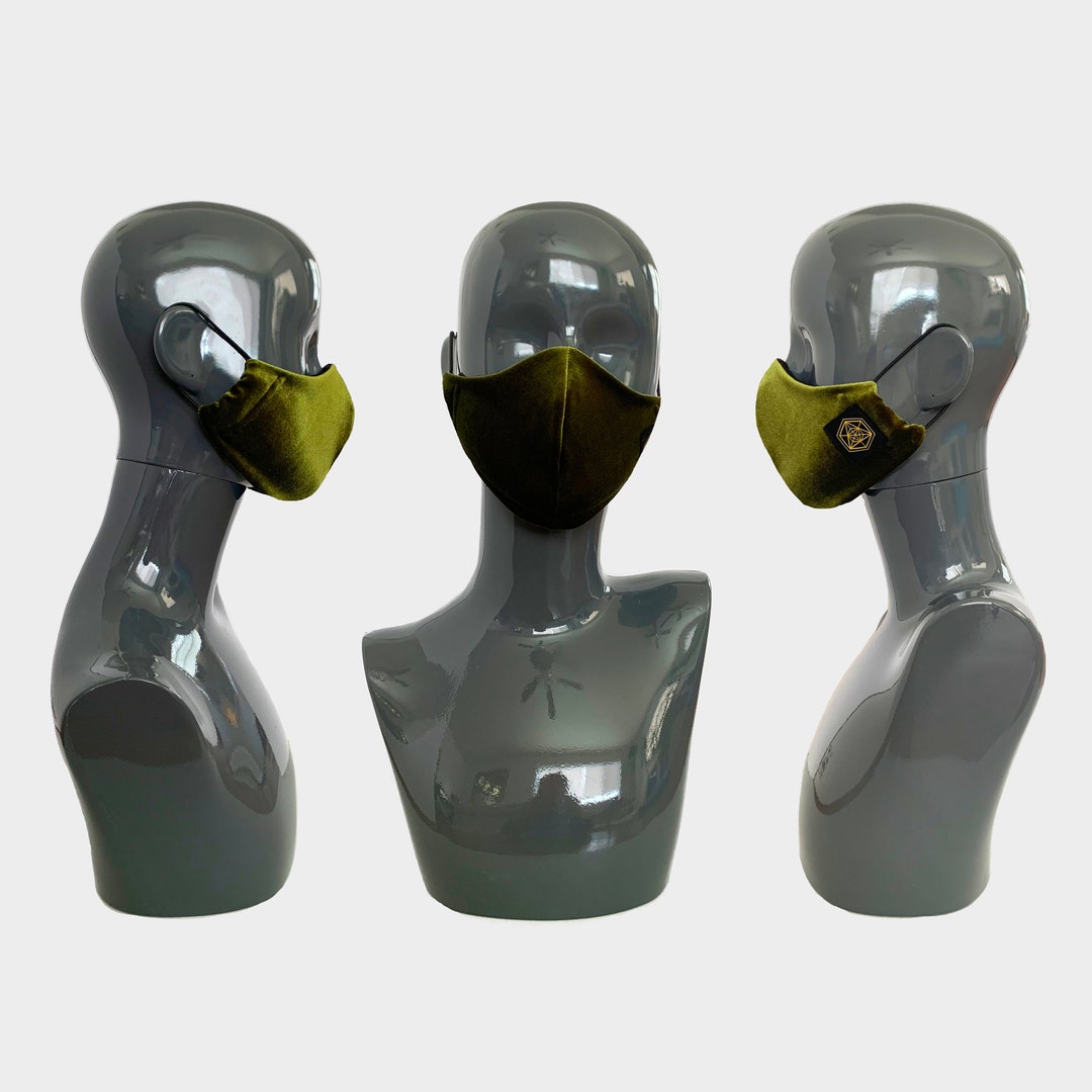 Green Face Mask | Adjustable Face Mask| Face Mask | Velvet Face ...