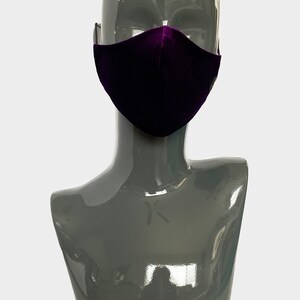 Purple Face Mask | Adjustable Face Mask| Face Mask | Velvet Face ...