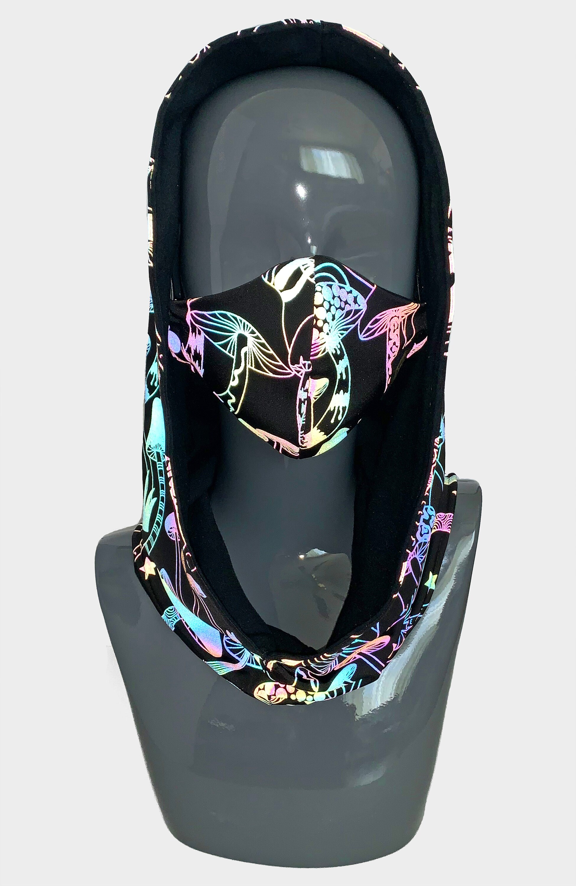 Reflective Festival Hood Reversible Mushroom Hood Face - Etsy