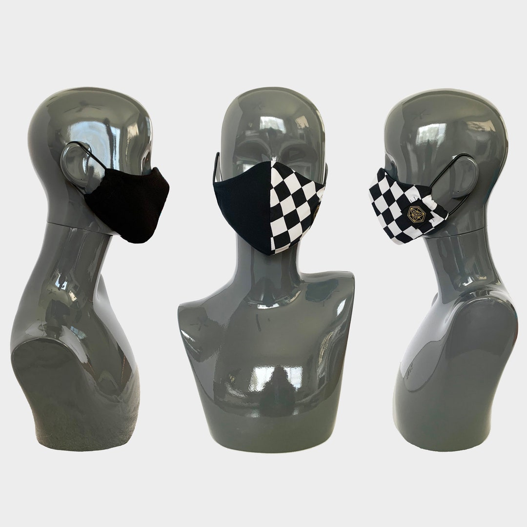 Checkered Face Mask | Face Mask | Rave Mask | Festival Face Mask | Rave ...
