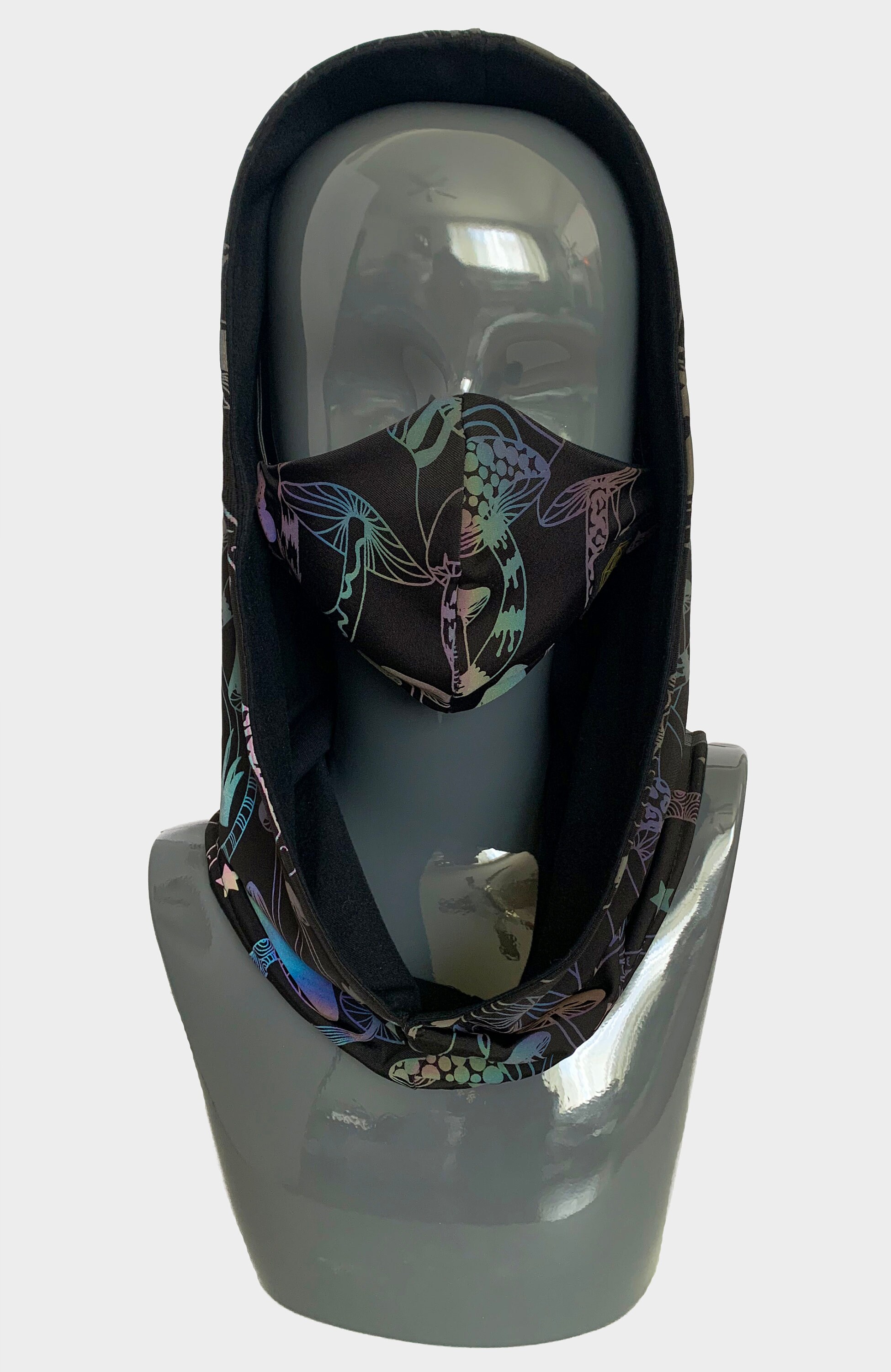 Reflective Festival Hood Reversible Mushroom Hood Face - Etsy