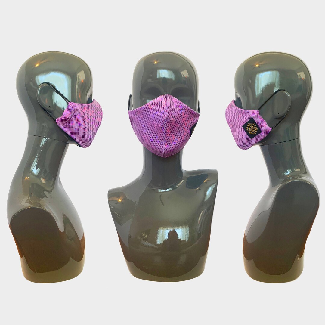 Glitter Face Mask | Rave Mask | Sparkle Face Mask | Bling Face Mask ...