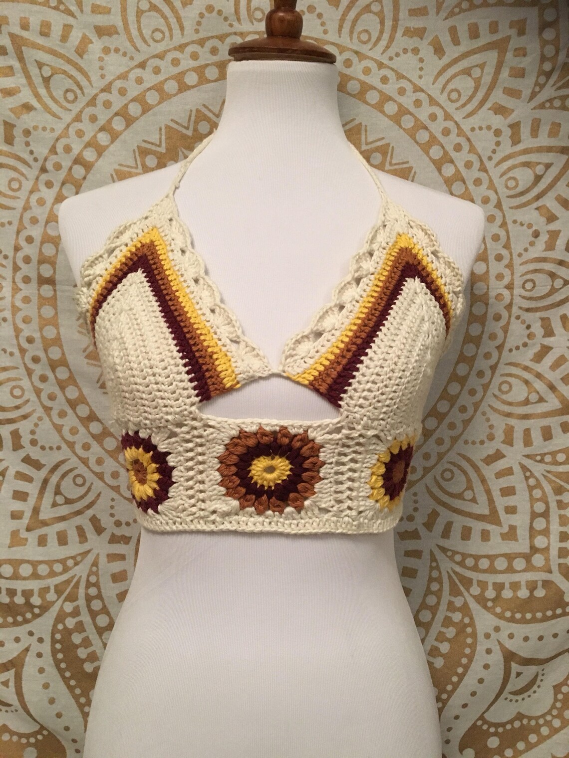 Sunflower Crochet Top Festival Top Rave Top EDC Top - Etsy