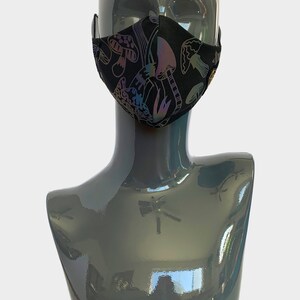 Reflective Festival Hood | Reversible Mushroom Hood | Face Mask | Rave ...