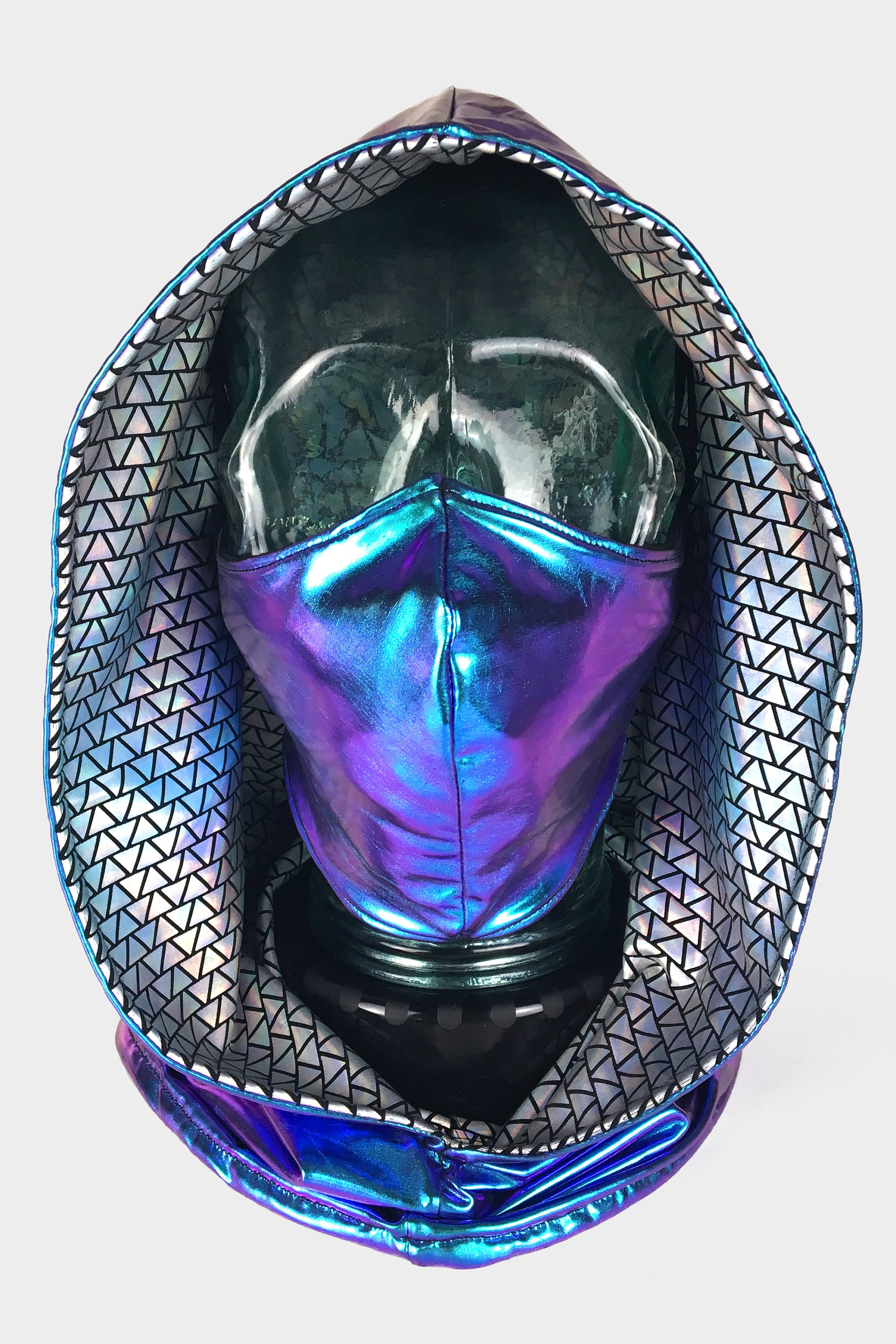 Reversible Festival Hood Face Mask Rave Mask Rave Hood - Etsy