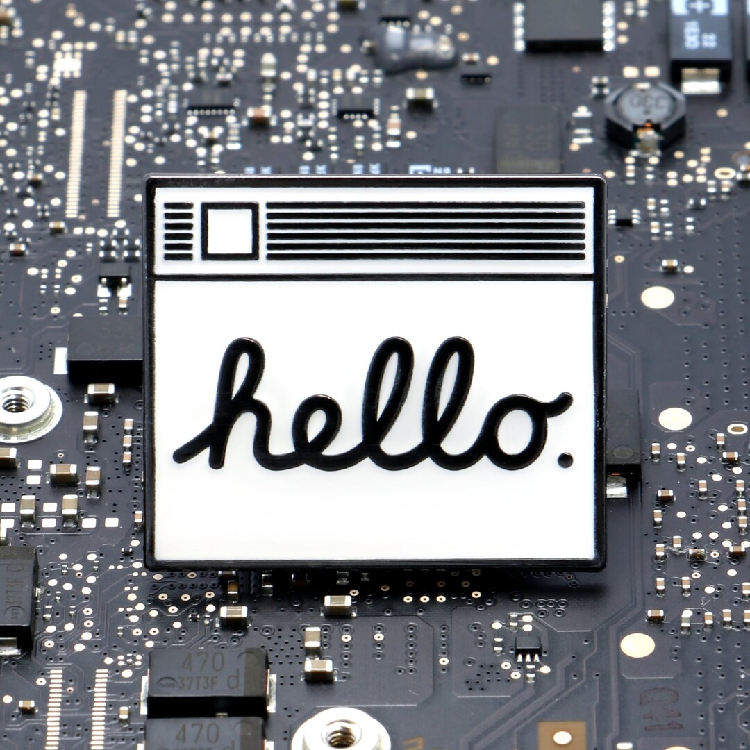 Apple Mac Hello Enamel Pin / Magnet - Etsy